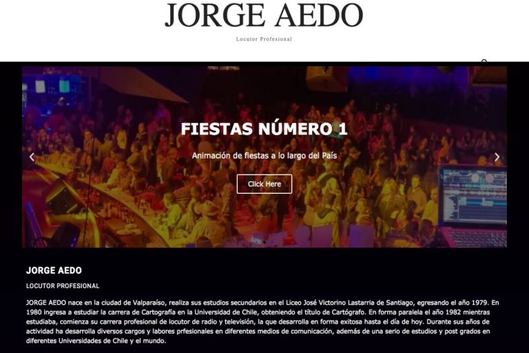 Jorge Aedo, locutor radial y televisivo en Chile | Byou